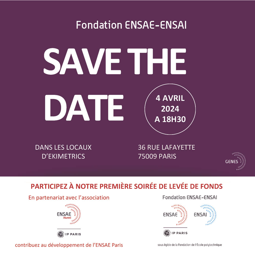 Fondation ENSAE-ENSAI - 1ère soirée de levée de fonds - 4 avril 2024